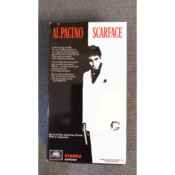 MCA Universal | Media | Scarface Vhs 983 1986 Release 2 Tape Cassette ...